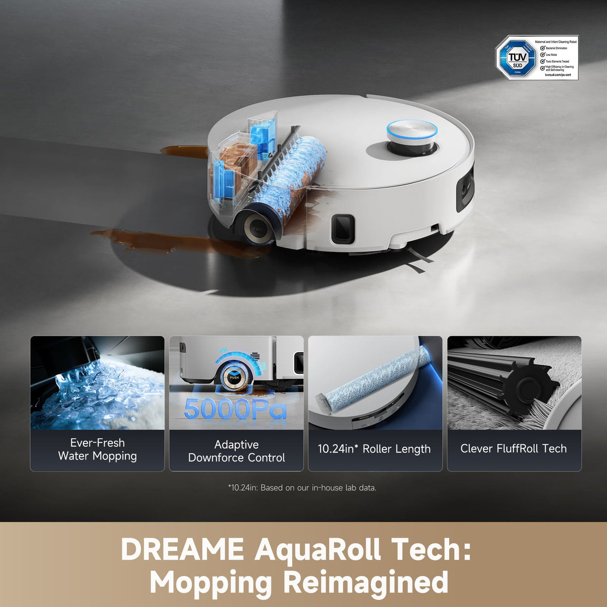 Aqua10 Ultra Roller Robot Vacuum and Mop | Dreame USA